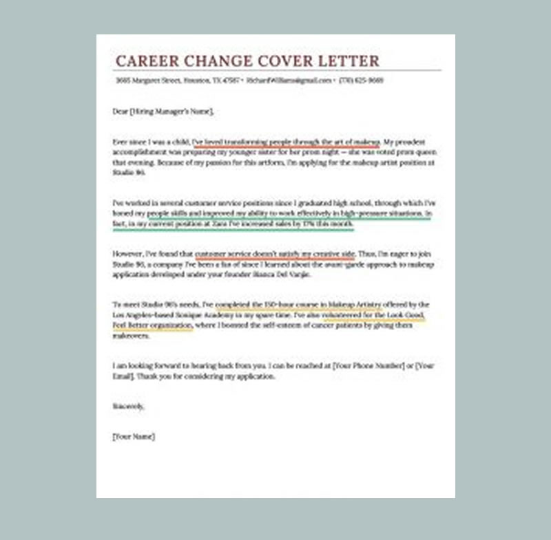 Free Cover Letter Templates Examples –Word / Docx - HQ Scholary