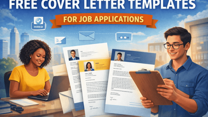 Free Cover Letter Templates Examples –Word / Docx - HQ Scholary
